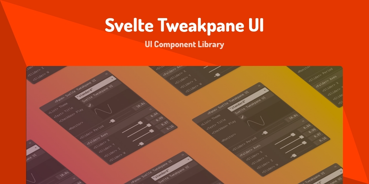 Svelte Tweakpane Ui Ui Component Library Made With Svelte